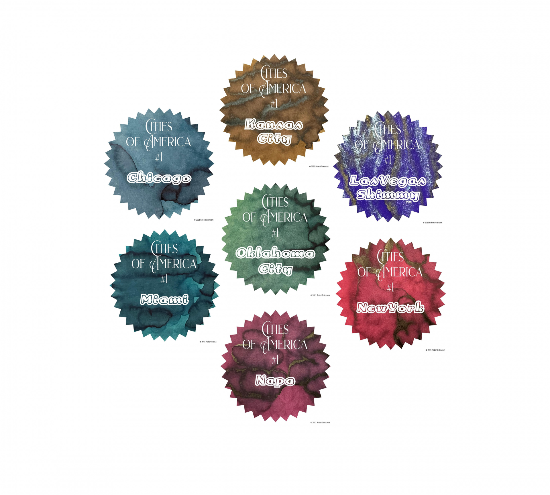 Fountain pen ink sample set