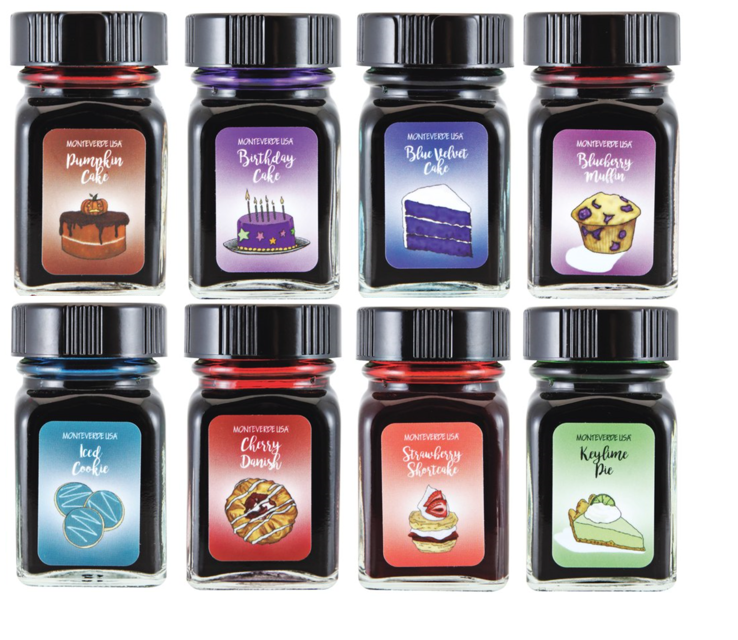 Fountain pen ink sample set