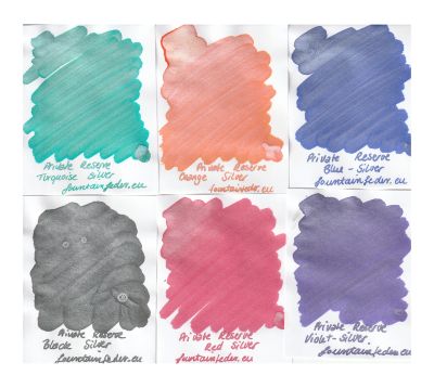 Fountain pen ink sample set