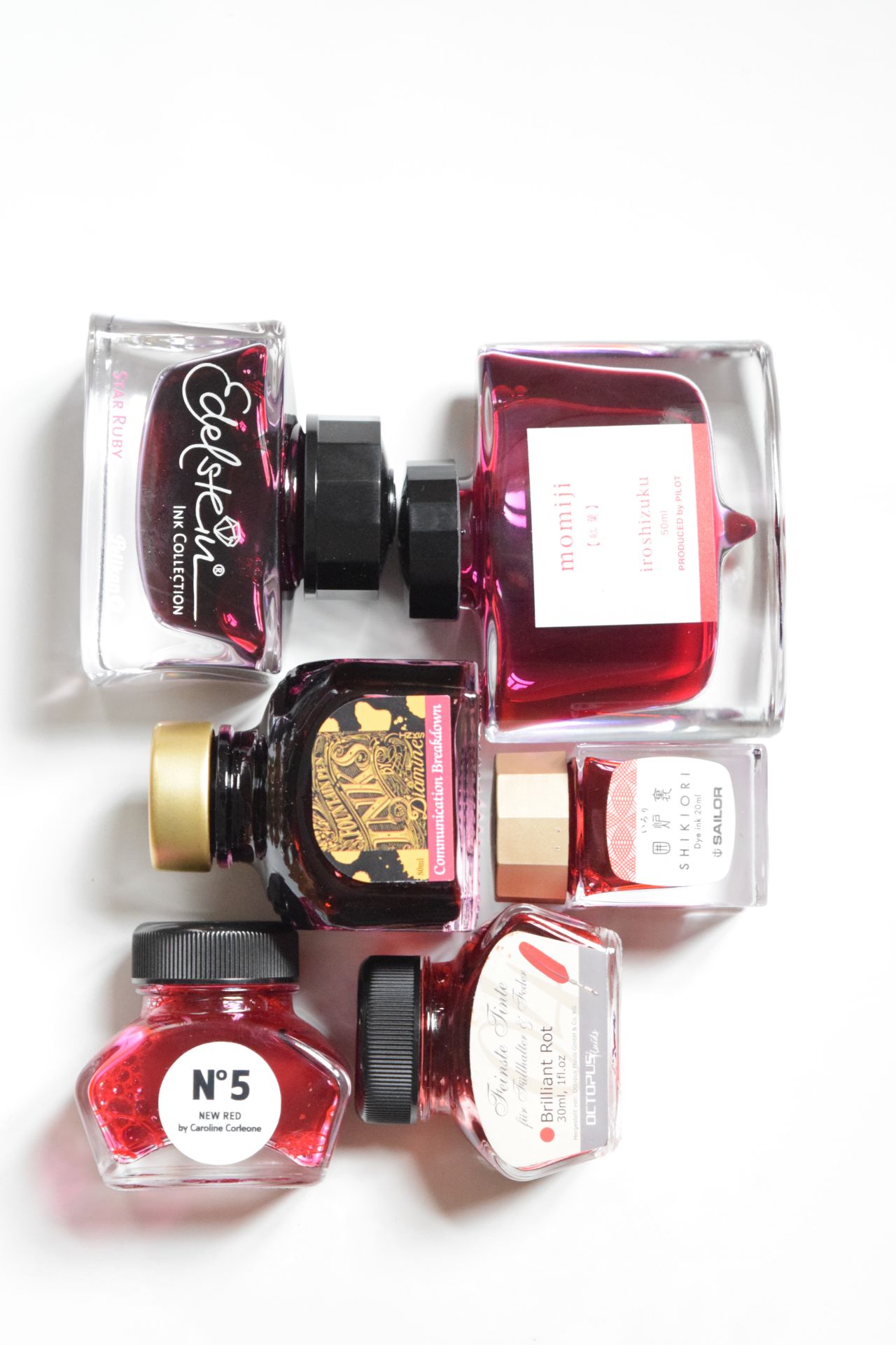 Fountain pen ink sample set