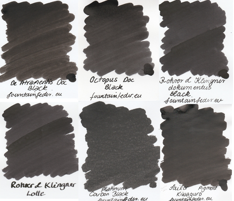 Fountain pen ink sample set