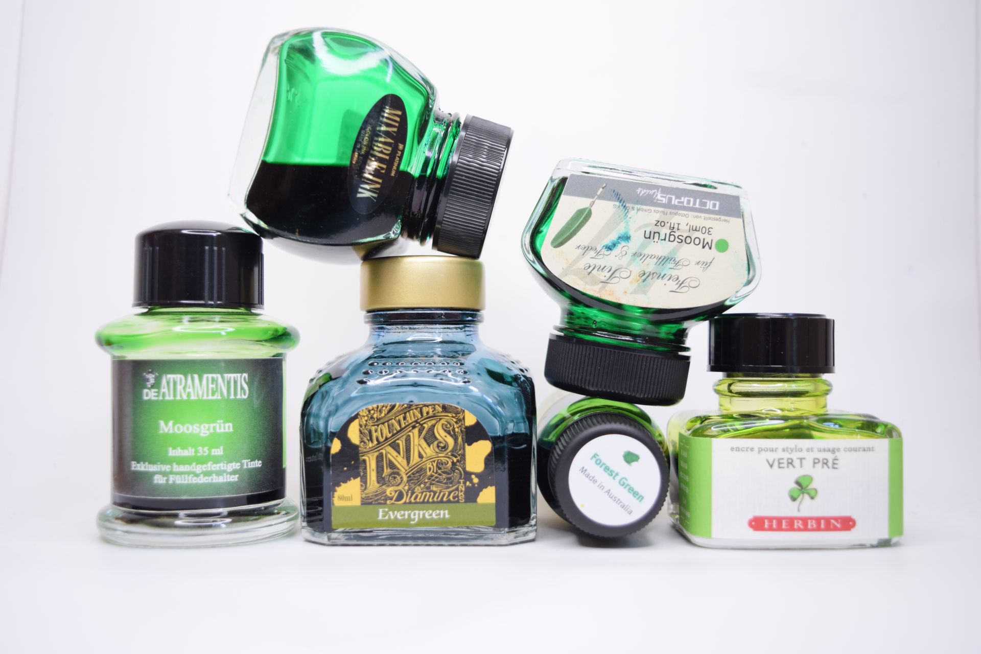 Fountain pen ink sample set
