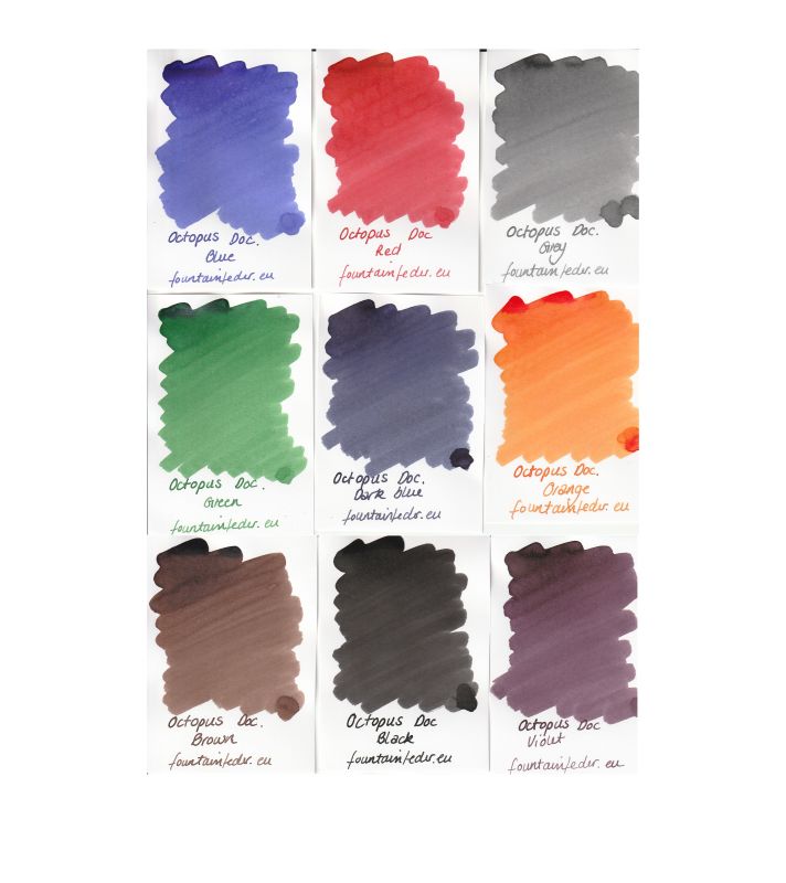 Fountain pen ink sample set